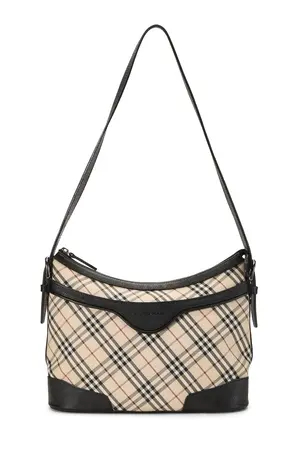 Burberry House Check Jacquard Shoulder Bag - Black