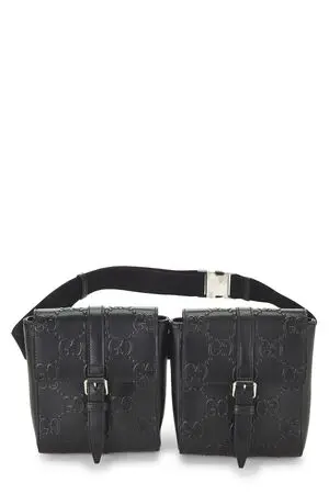 Gucci Embossed Gg Double Pouch Belt Bag