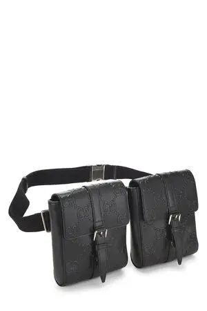 Gucci Embossed Gg Double Pouch Belt Bag