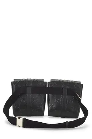 Gucci Embossed Gg Double Pouch Belt Bag