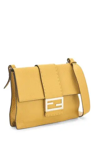Fendi Leather Flat Baguette Mini