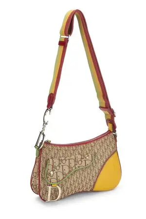 Dior Trotter Canvas Rasta Double Saddle Bag