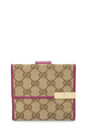 Gucci Original Gg Canvas French Wallet - Pink