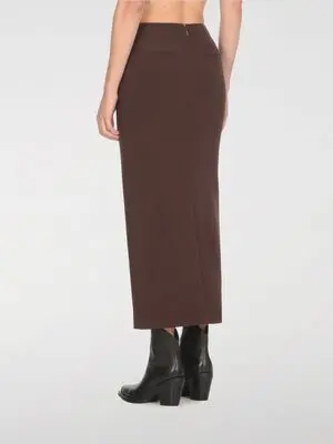 Pinko Midi Skirt With Slit - Brown