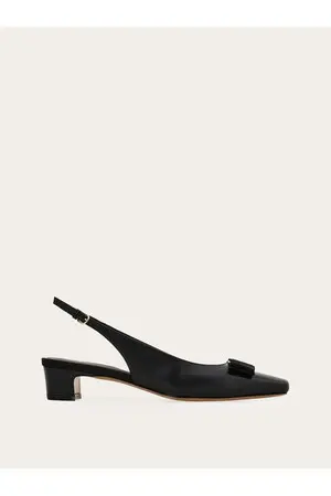 FERRAGAMO Iconic Bow Slingback - Black