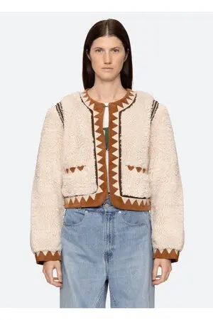 Sea Sea Ginevra Faux Fur Jacket - White