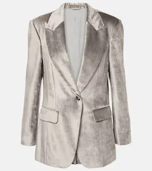 Silk Blend Velvet Blazers