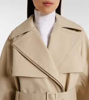 Alaïa Cotton Gabardine Trench Coat