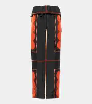 Khaite Lilila Printed Maxi Skirt - Orange
