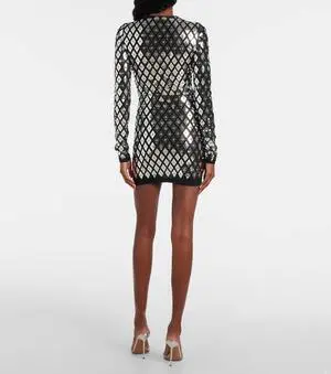 Rabanne Studded Jersey Mini Dress