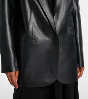 Norma Kamali Oversized Faux Leather Blazer