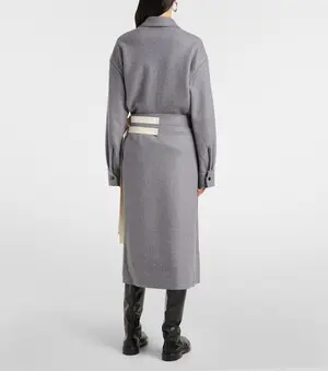 JIL SANDER Wool-blend Wrap Skirt - Grey