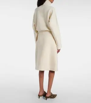 JIL SANDER Wool-blend Wrap Skirt