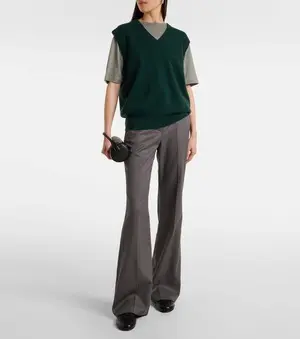 THE FRANKIE SHOP Lyra Flared Trousers - Green