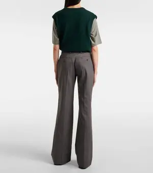 THE FRANKIE SHOP Lyra Flared Trousers - Green
