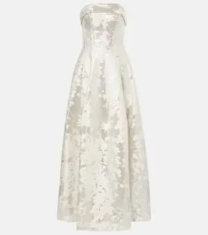Simkhai Octavia Lamé Jacquard Corset Gown