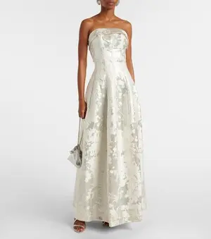 Simkhai Octavia Lamé Jacquard Corset Gown