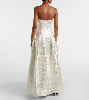 Simkhai Octavia Lamé Jacquard Corset Gown