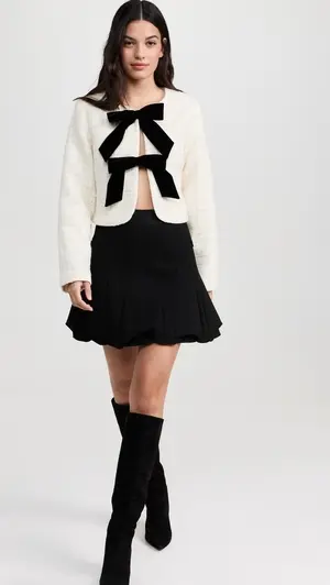 Line & Dot Kinzie Metallic Tweed Top