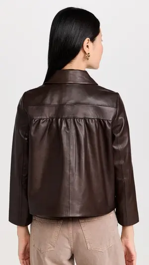 Ba&sh Milos Leather Jacket - Marron