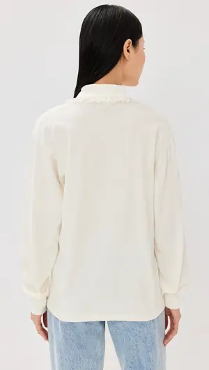 TANNER FLETCHER Cletus Lace-trimmed Polo Shirt