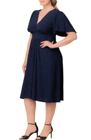 KIYONNA Crystal Cove Metallic Cocktail Dress - Evening Star