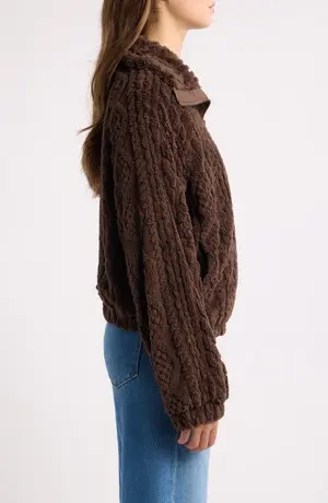 THREAD & SUPPLY Cable Stitch Fleece Jacket