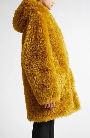 STAND STUDIO Elisa Faux Fur Hooded Coat