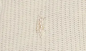 Mango Faux Pearl Embellished Sweater