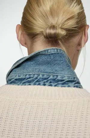 Mango Faux Pearl Embellished Sweater