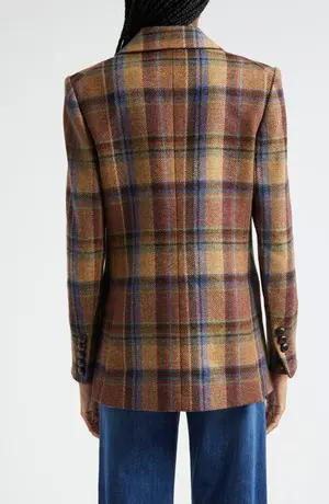 Veronica Beard Oria Plaid Wool Dickey Jacket