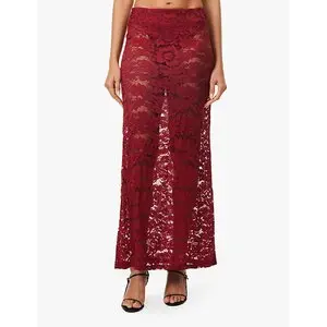 4TH & RECKLESS Emelda Stretch-lace Maxi Skirt