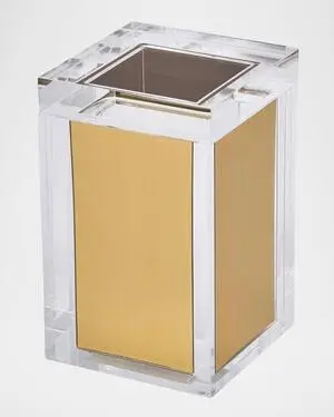 TIZO Lucite Canister With Lid - Gold