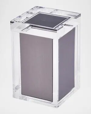 TIZO Lucite Canister With Lid - Silver