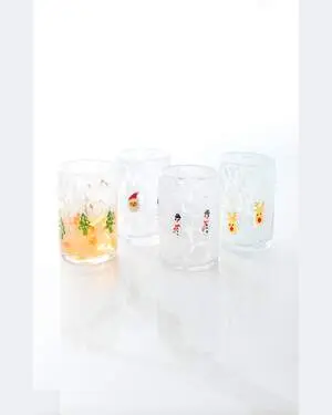 Neiman Marcus Holiday Small Tumblers, Set Of 4