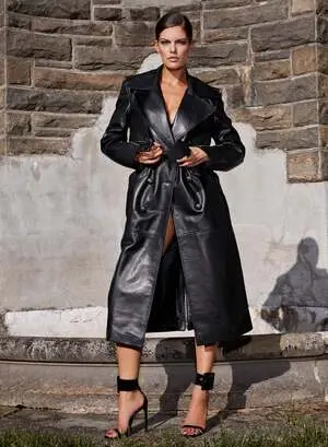 FLEUR DU MAL Moto Leather Trench Coat