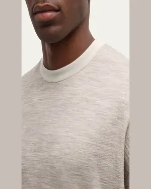 Giorgio Armani Pique Wool-blend Sweater