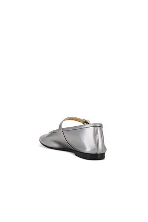 Le Monde Beryl Ballet Leather Mary Jane - Silver