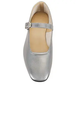 Le Monde Beryl Ballet Leather Mary Jane - Silver
