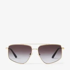 JIMMY CHOO Alyssa Aviator Sunglasses - Pale Gold