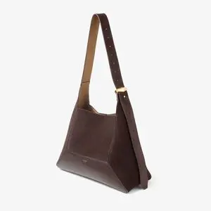 JIMMY CHOO Diamond Hobo Medium Suede Shoulder Bag
