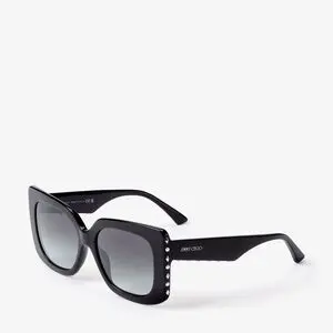 JIMMY CHOO Delphie Butterfly Sunglasses - Black
