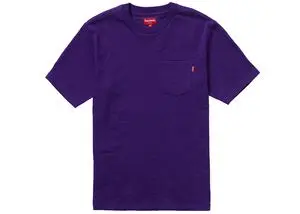 Supreme Short Sleeve Pocket Tee Shirt Heather Purple