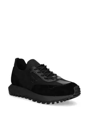 Emporio Armani Logo-plaque Sneakers - Black