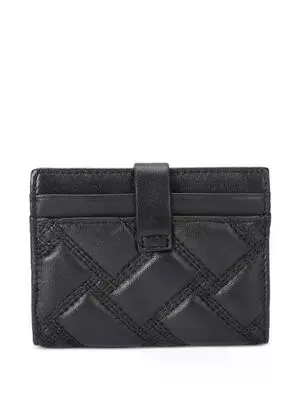 Kurt Geiger Quilted Eagle-plaque Card Holder - Black