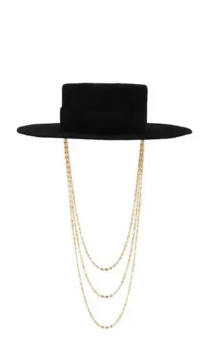 Ruslan Baginskiy Monogram-embellished Canotier Hat
