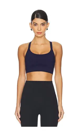 Beyond Yoga Power Beyond Strive Long Line Bra In Navy