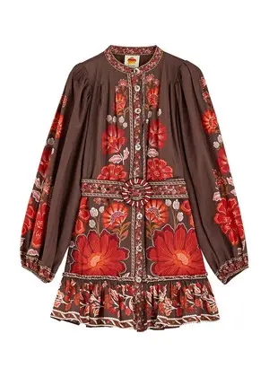 Farm Rio Gigi Floral-print Mini Dress