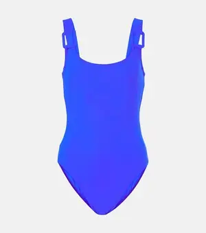 KARLA COLLETTO Ring-detail Swimsuit - Blue