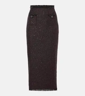 SELF-PORTRAIT Tweed Maxi Skirt